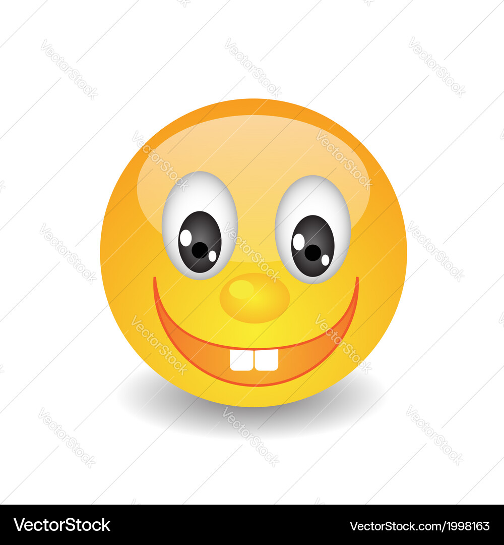 Yellow smile Royalty Free Vector Image - VectorStock