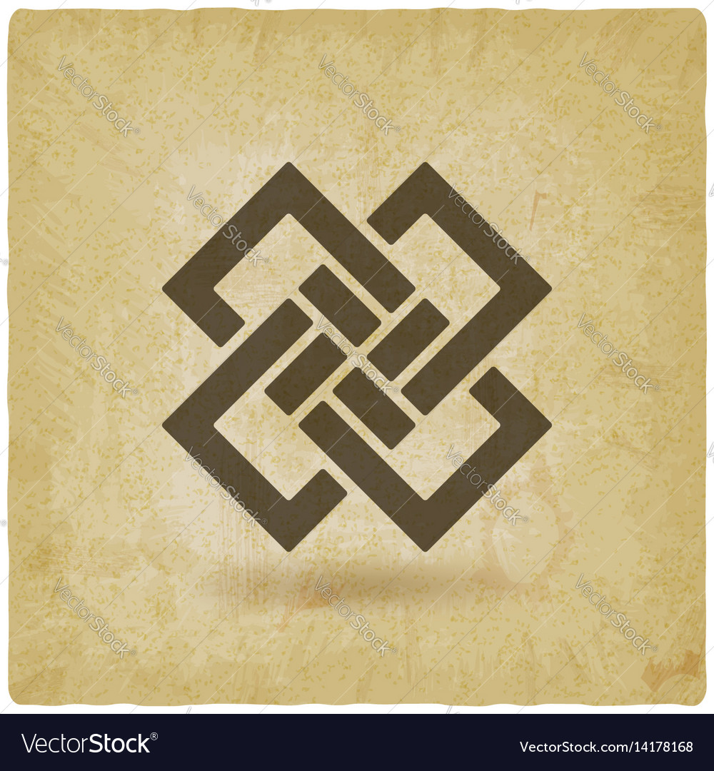 Abstract Interlocking Squares Vintage Background Vector Image