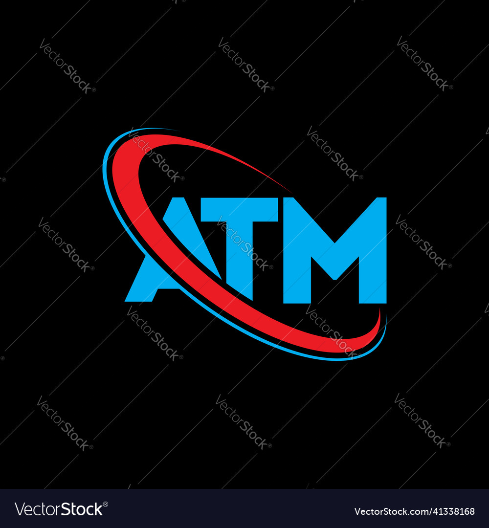 Atm logo letter design Royalty Free Vector Image