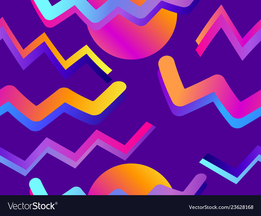 Futurism seamless pattern gradient shape Vector Image