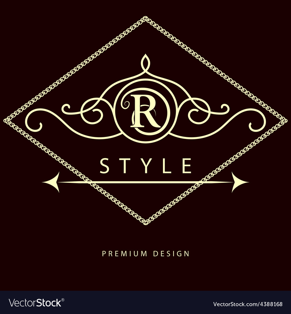 Monogram design elements graceful template Vector Image