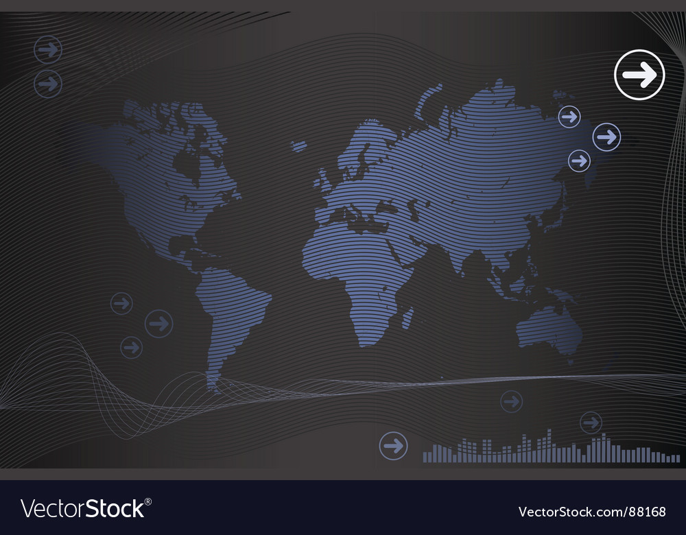 World map Royalty Free Vector Image - VectorStock