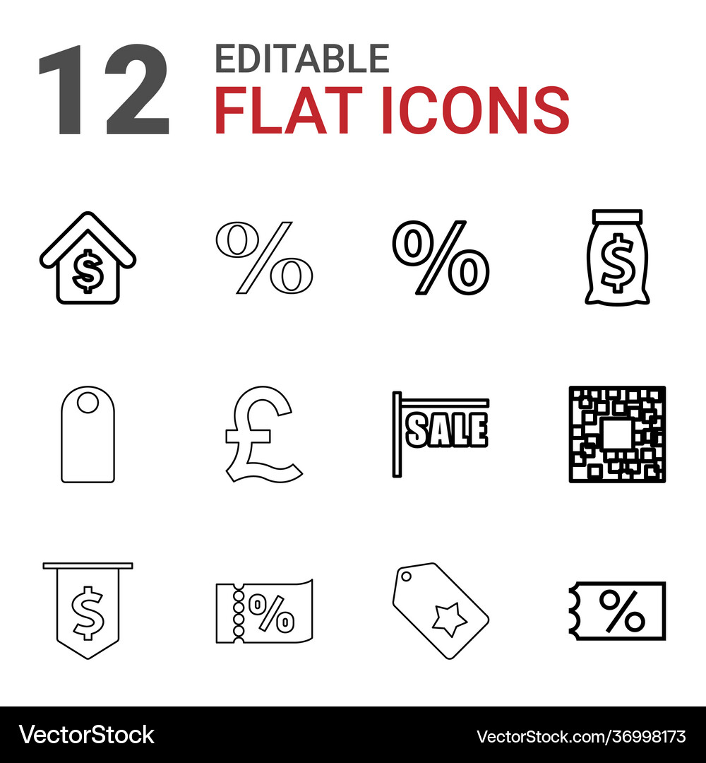 12 price icons Royalty Free Vector Image - VectorStock