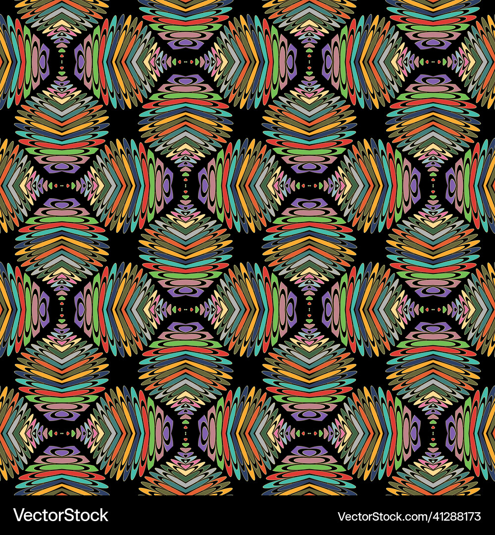 Abstract flowers colorful seamless pattern floral Vector Image