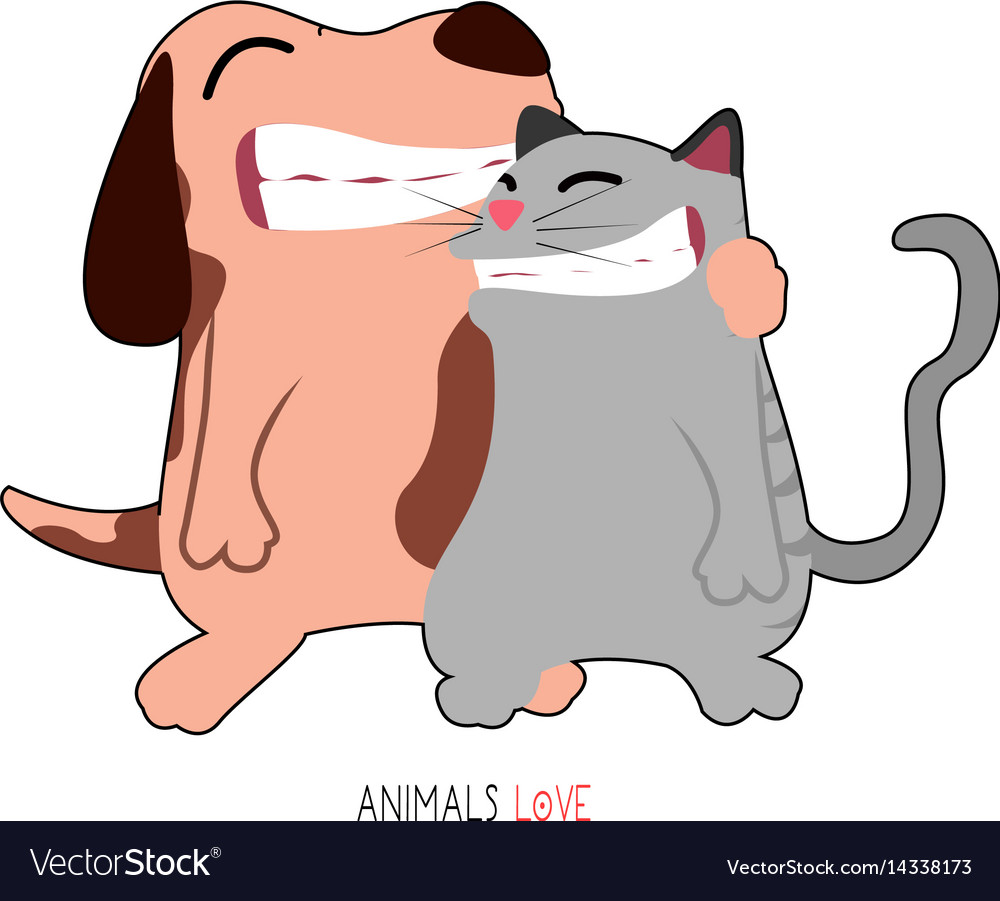 Animal love Royalty Free Vector Image - VectorStock