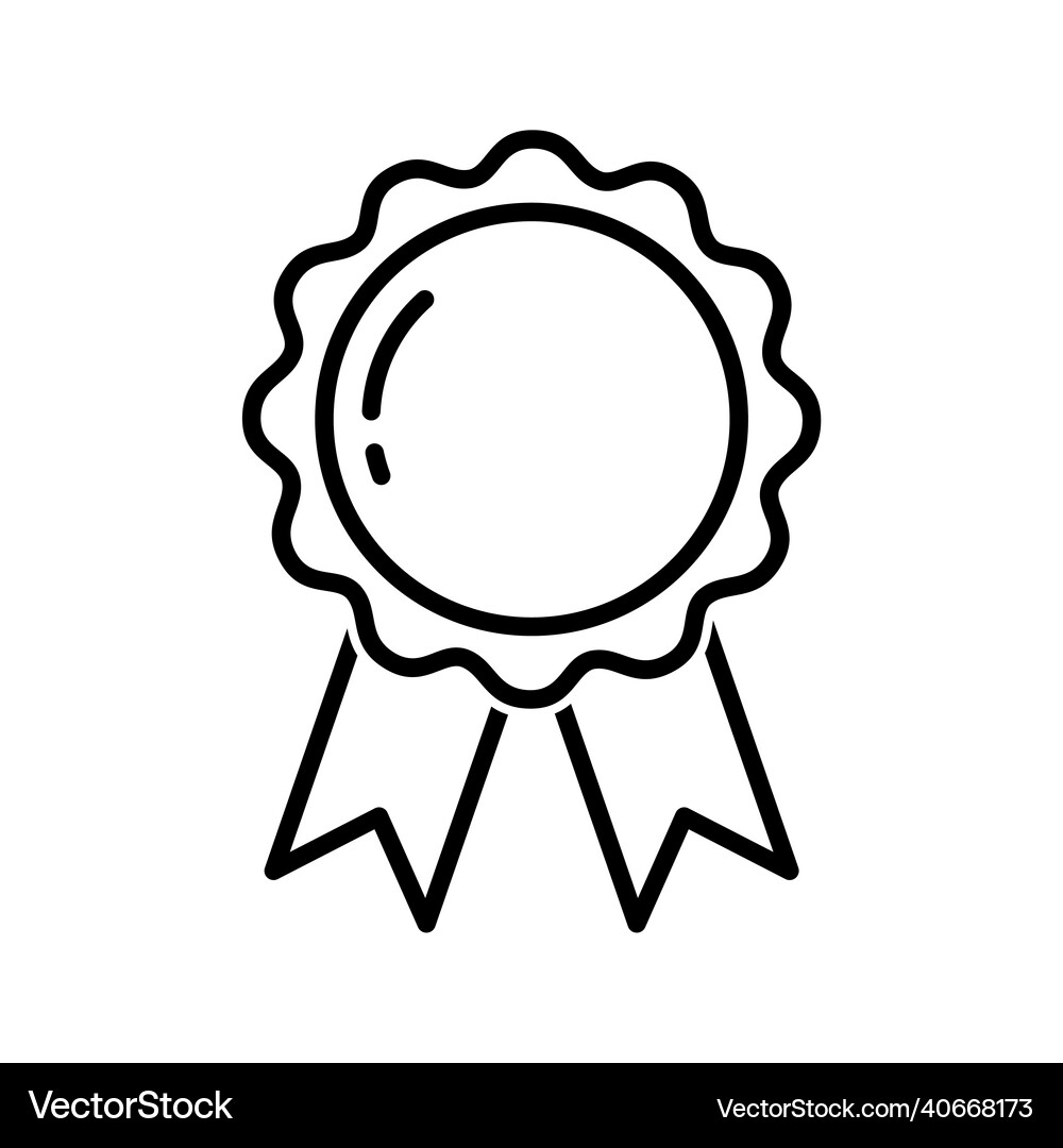 Award icon in outline style Royalty Free Vector Image