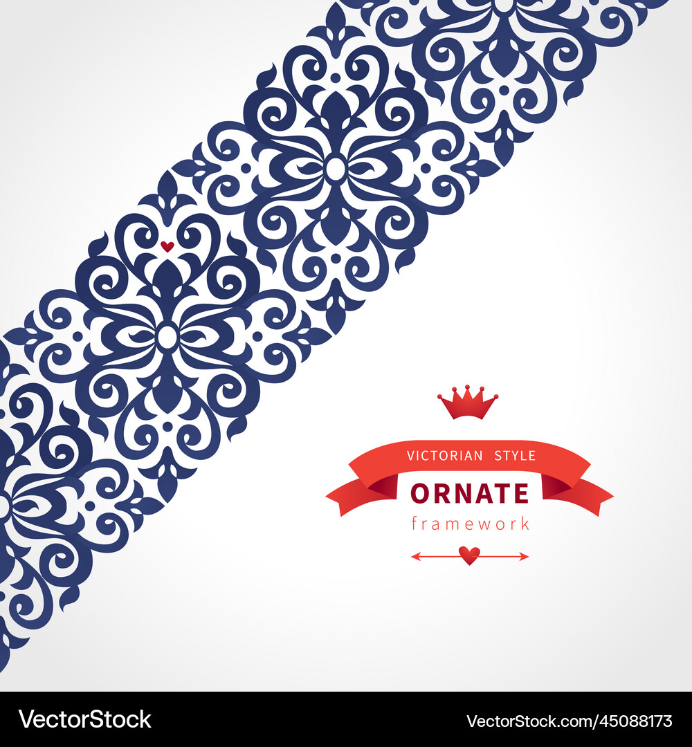 Border in victorian style with hipsters label Vector Image
