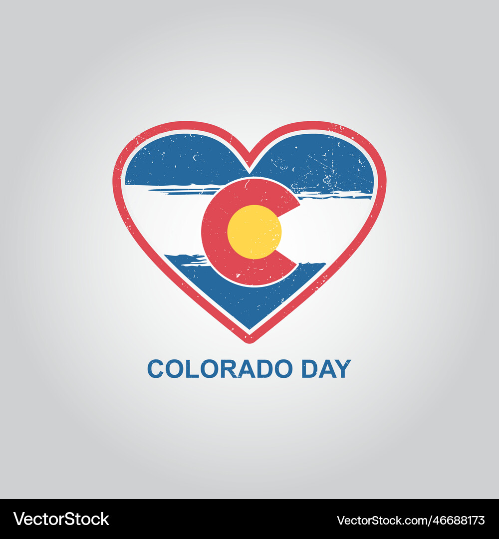 Colorado Day Celebration Logo Royalty Free Vector Image