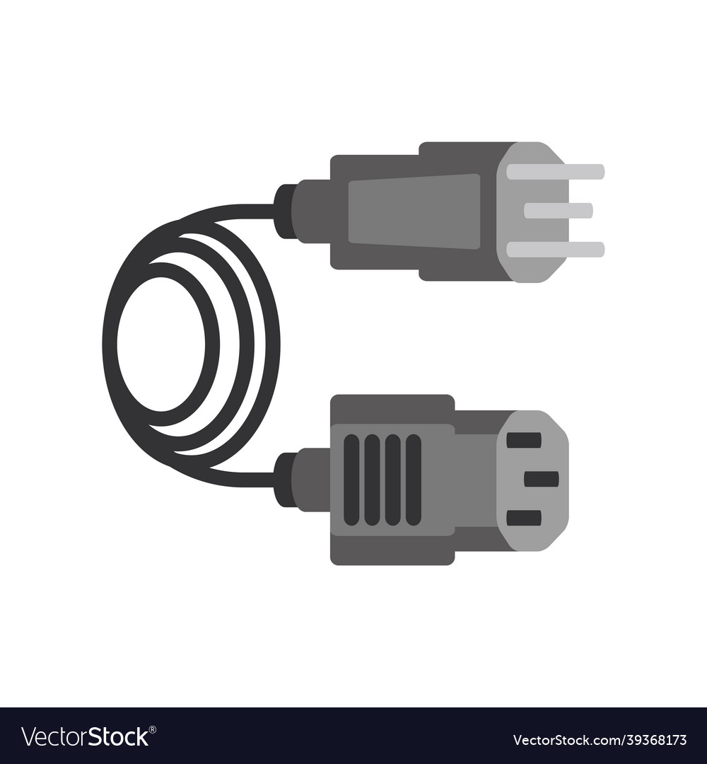 Computer energy cable Royalty Free Vector Image