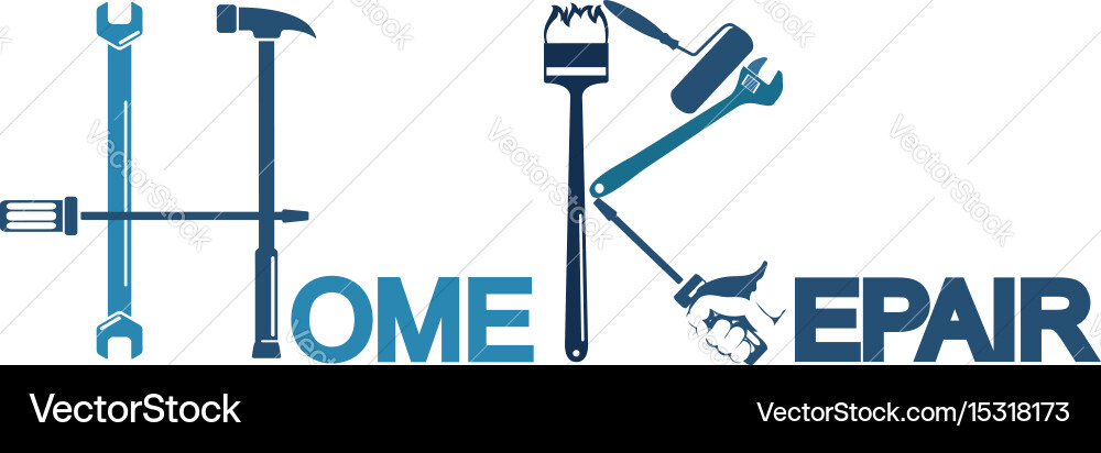 Home repair symbol Royalty Free Vector Image - VectorStock