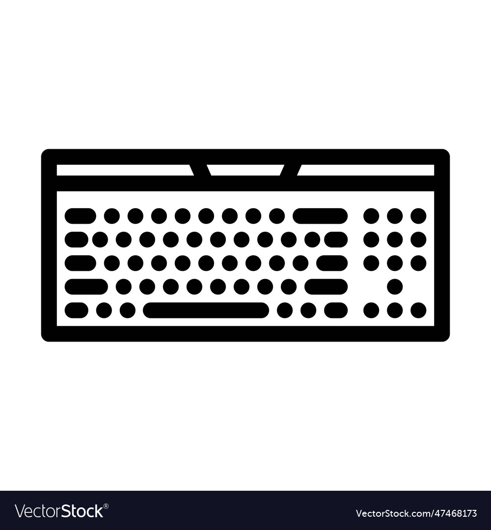 Keyboard gaming pc line icon Royalty Free Vector Image