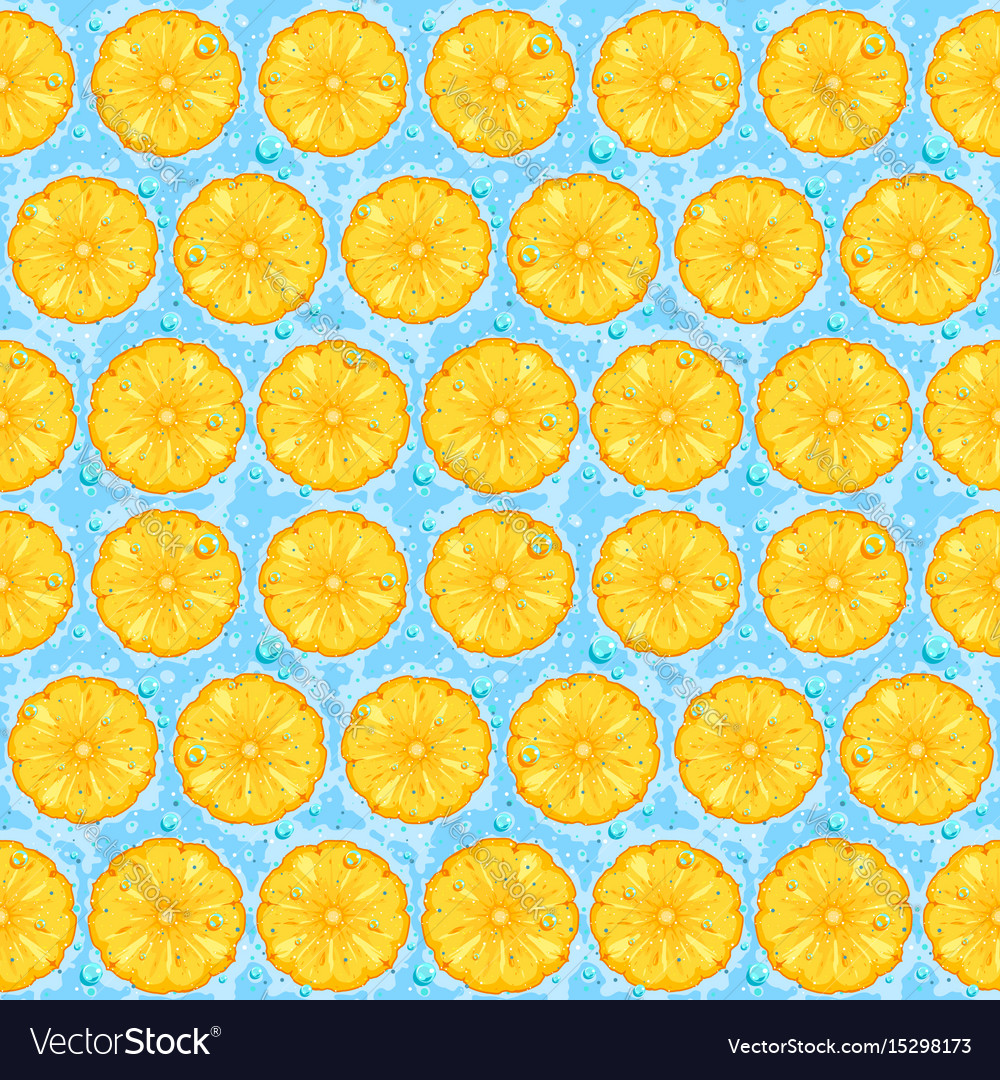 Pineapple slices seamless pattern texture Vector Image