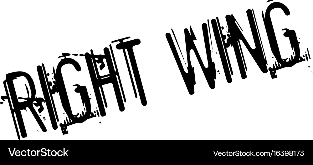 Right wing rubber stamp Royalty Free Vector Image