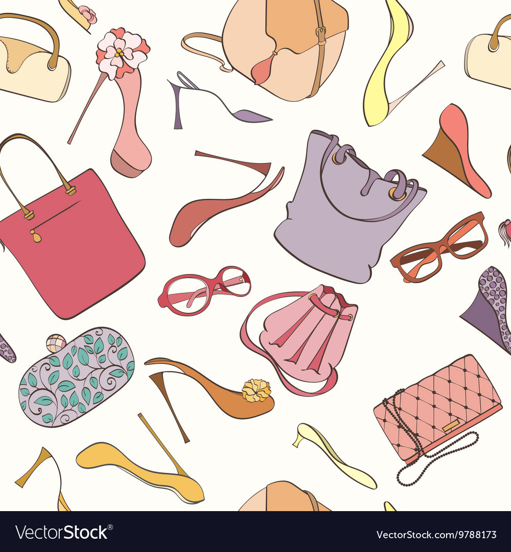 Seamless bag pattern Royalty Free Vector Image