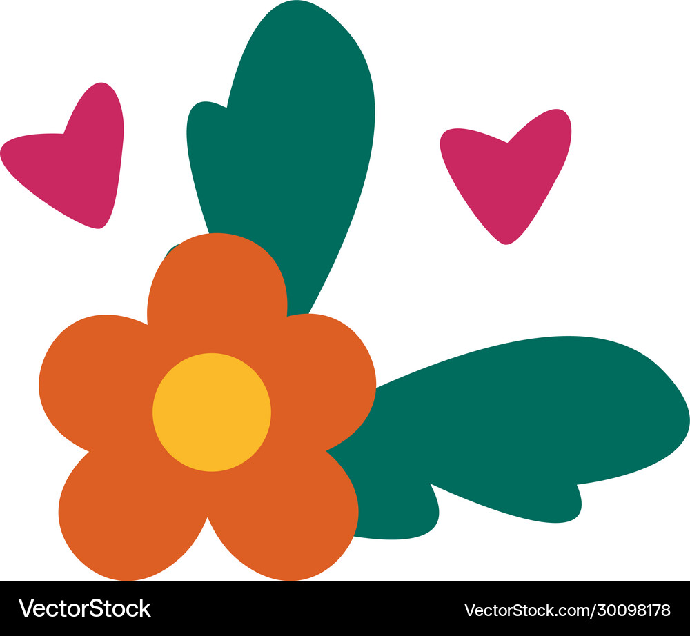 Beautiful flower garden spring flat style Vector Image