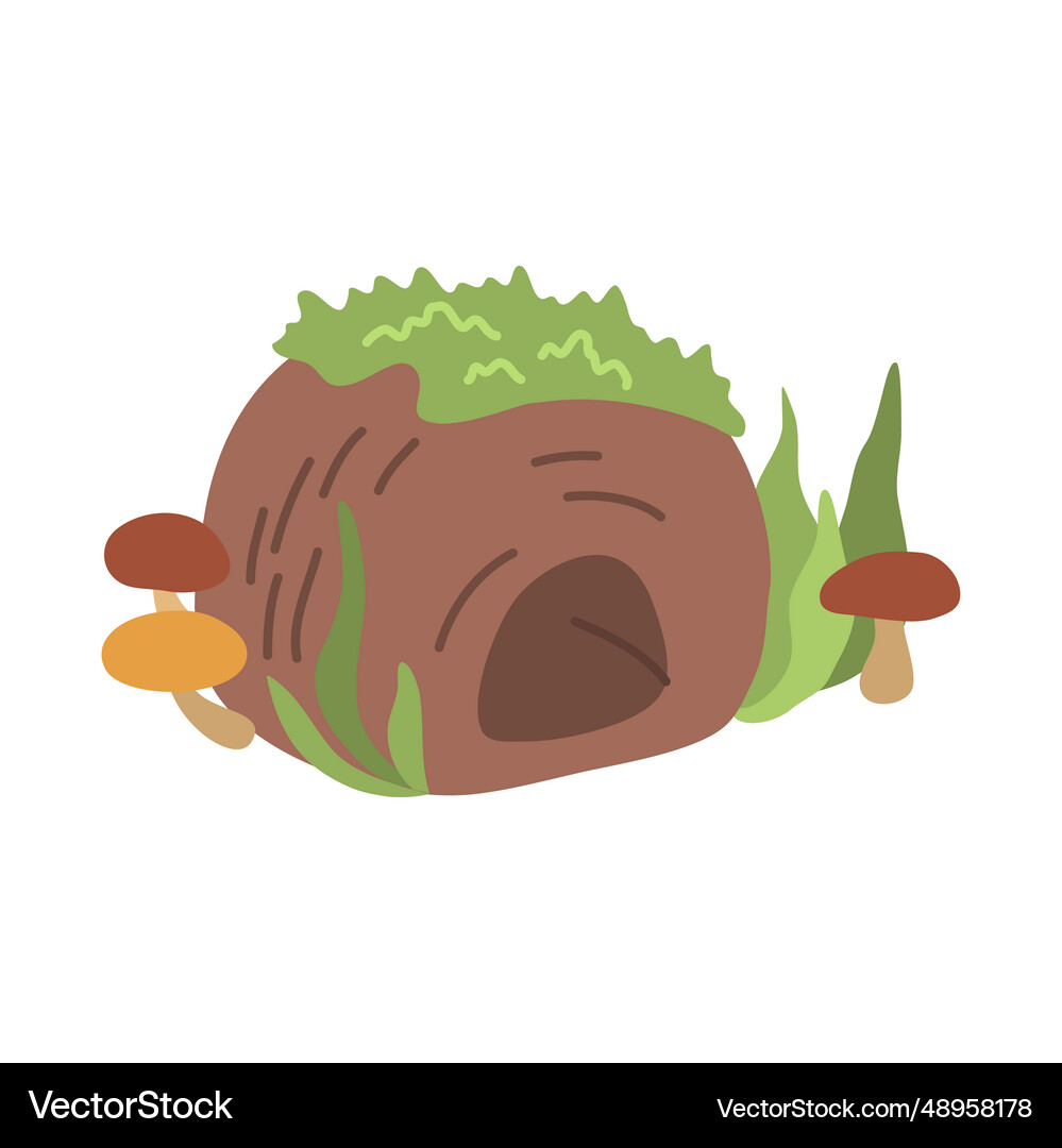 Cartoon color hedgehog burrow Royalty Free Vector Image