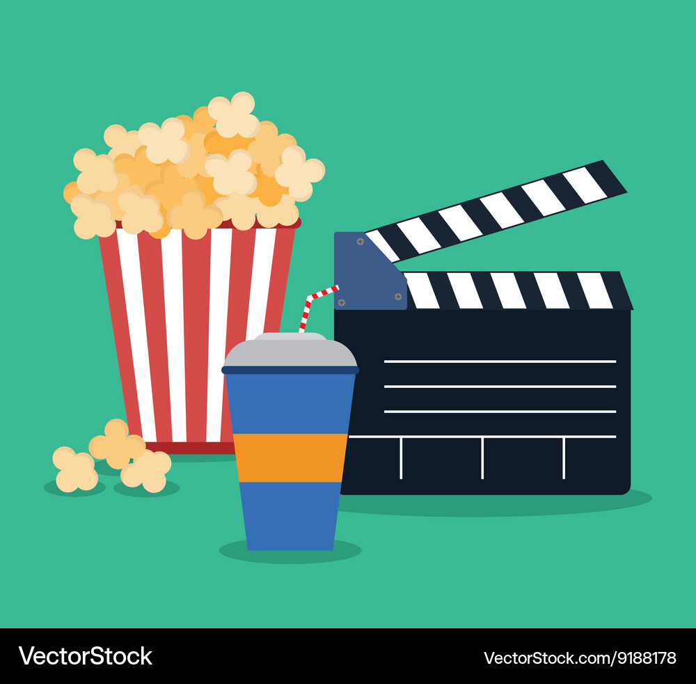 Cinema design movie concept flat Royalty Free Vector Image