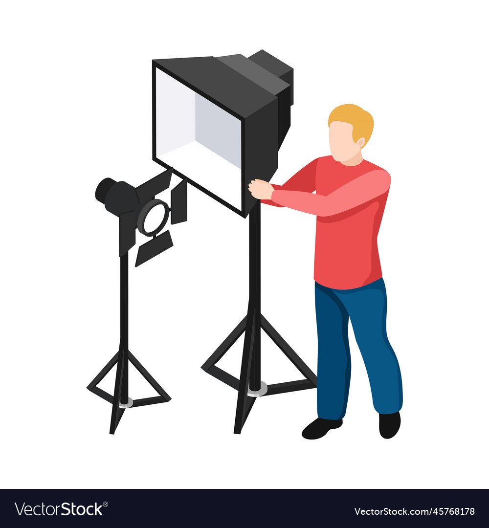 Cinema light gaffer composition Royalty Free Vector Image