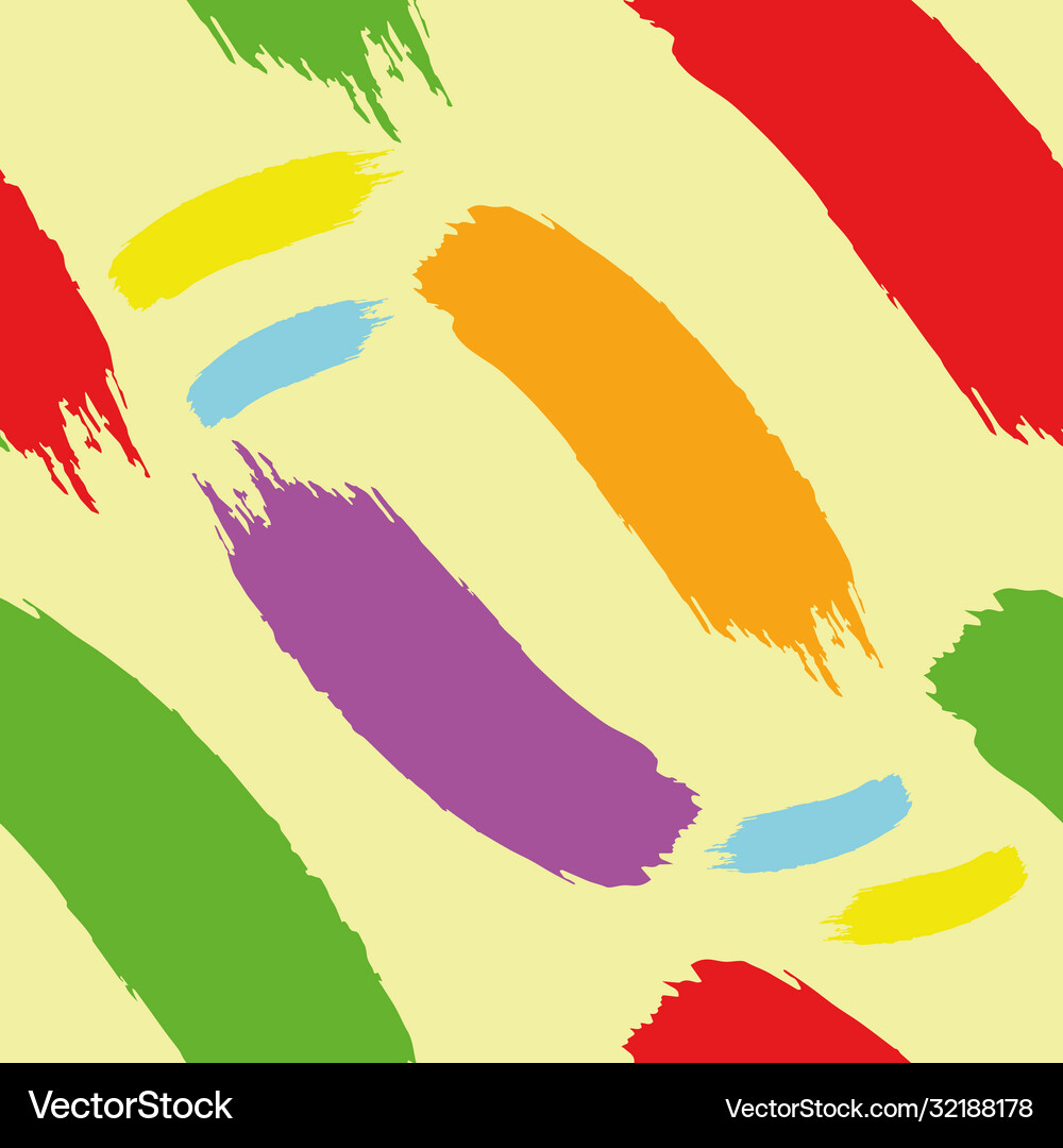 Color line paint strokes isolated Royalty Free Vector Image