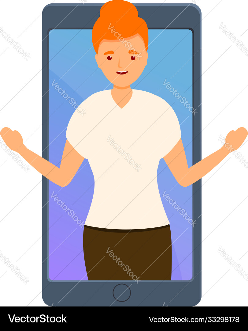 Communication video call icon cartoon style Vector Image