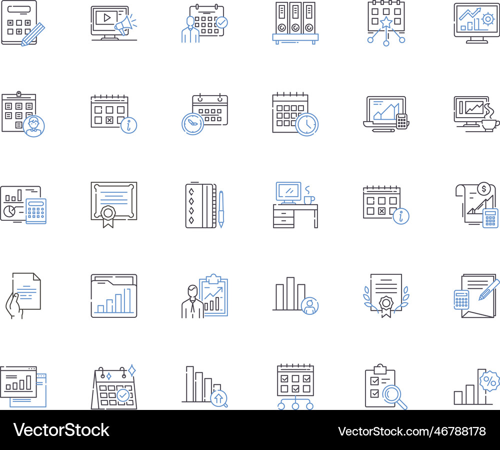 Event - occasion line icons collection Royalty Free Vector