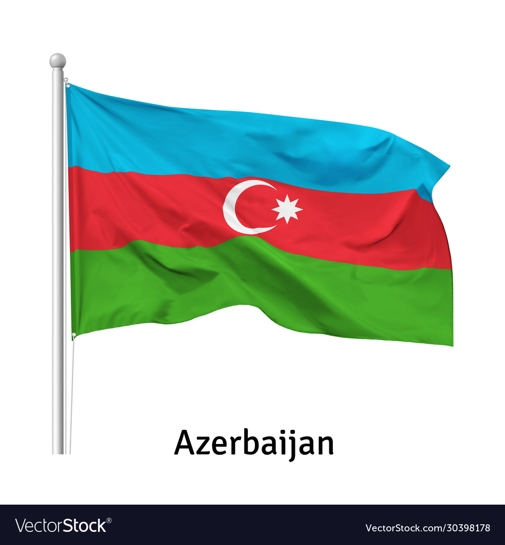 Flag republic azerbaijan Royalty Free Vector Image