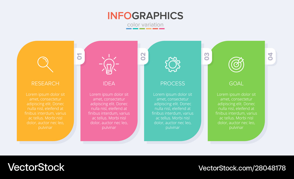 Infographic design with icons and 4 options Vector Image