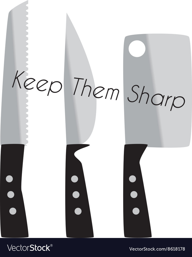 Keep them sharp Royalty Free Vector Image - VectorStock