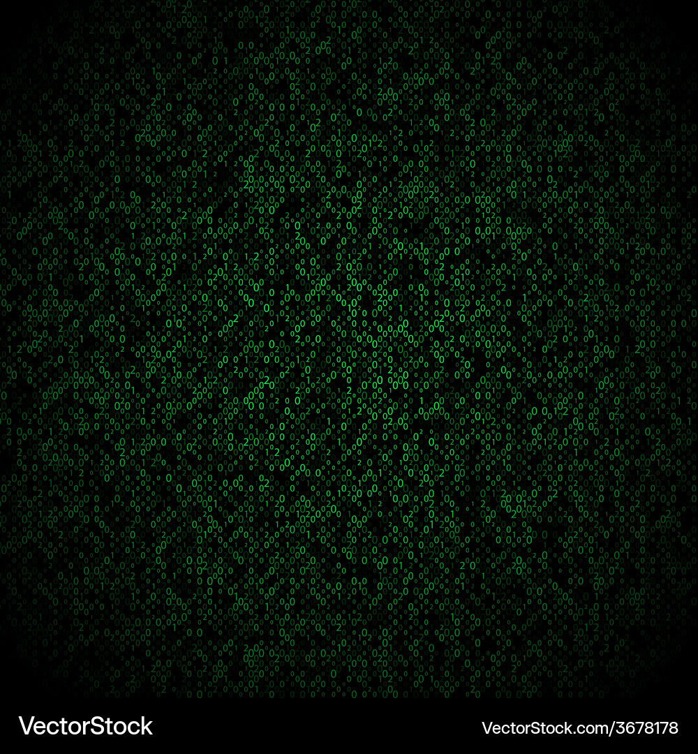 Matrix background with the green symbols motion Vector Image