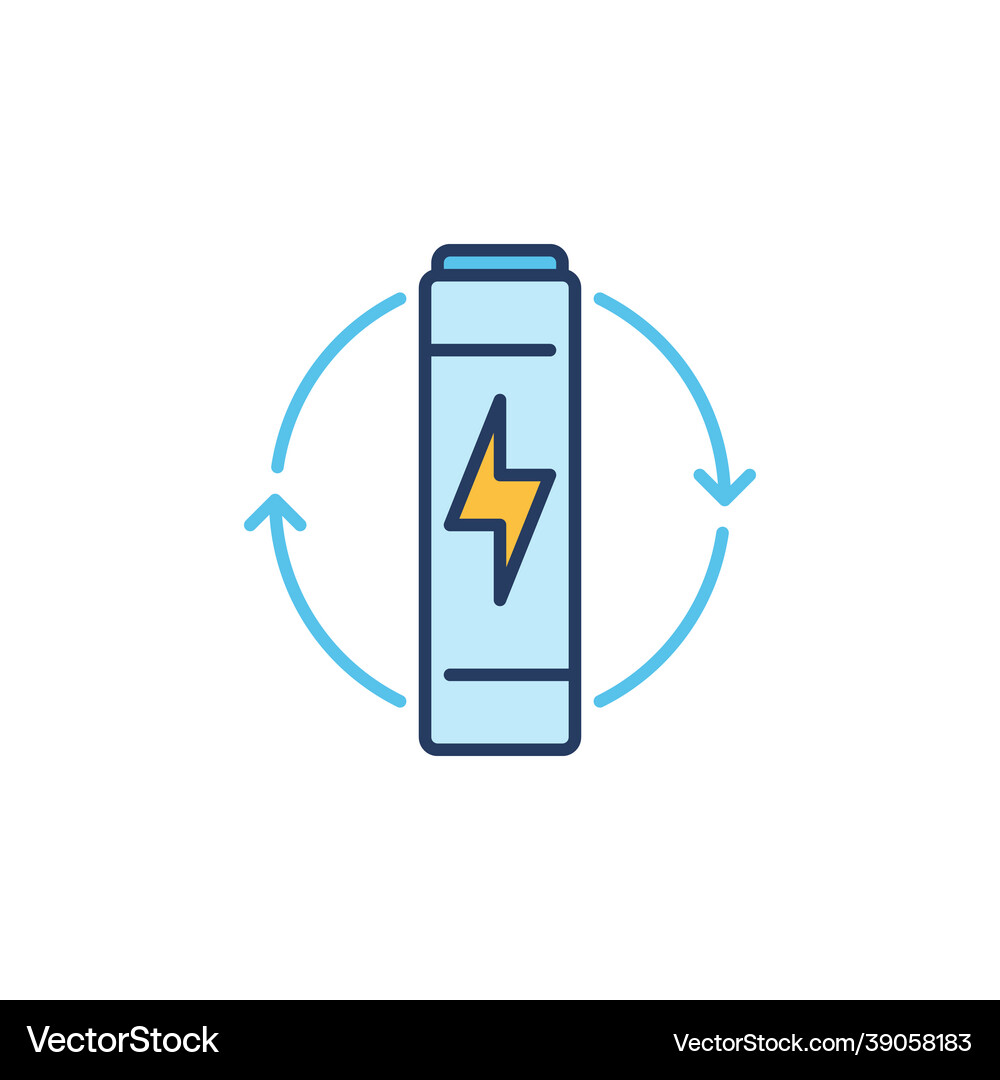 Aaa accumulator concept colored icon Royalty Free Vector