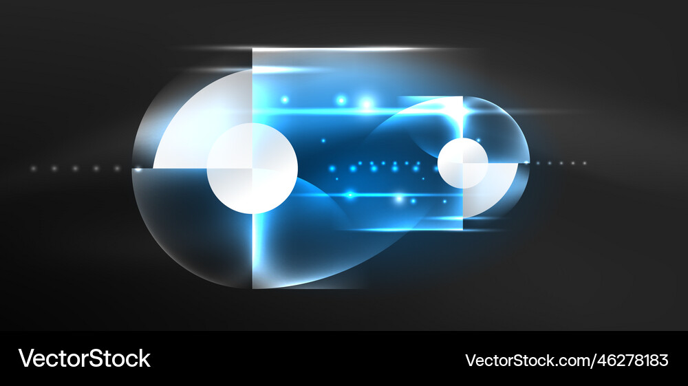 Abstract background blue shiny glowing neon color Vector Image