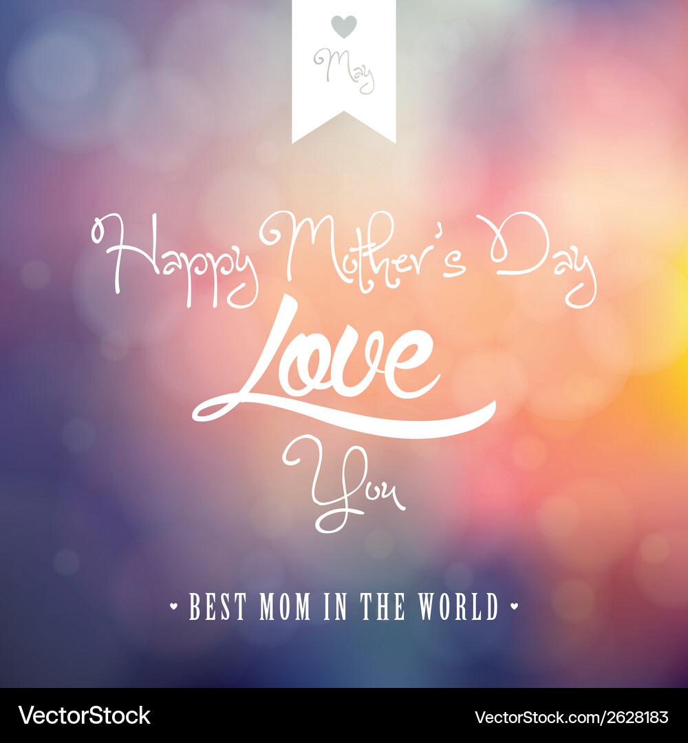 Abstract mothers day background with special Vector Image