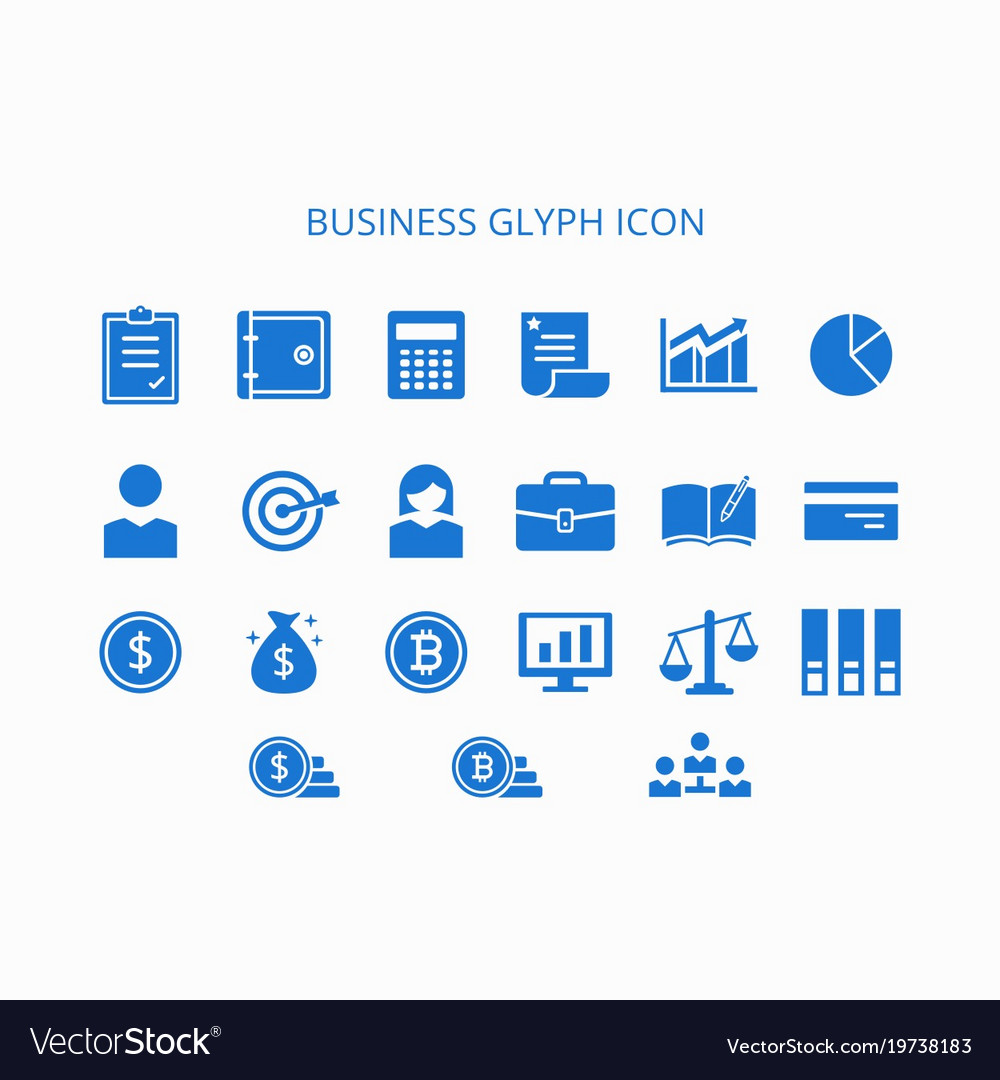 Business glyph icon Royalty Free Vector Image - VectorStock