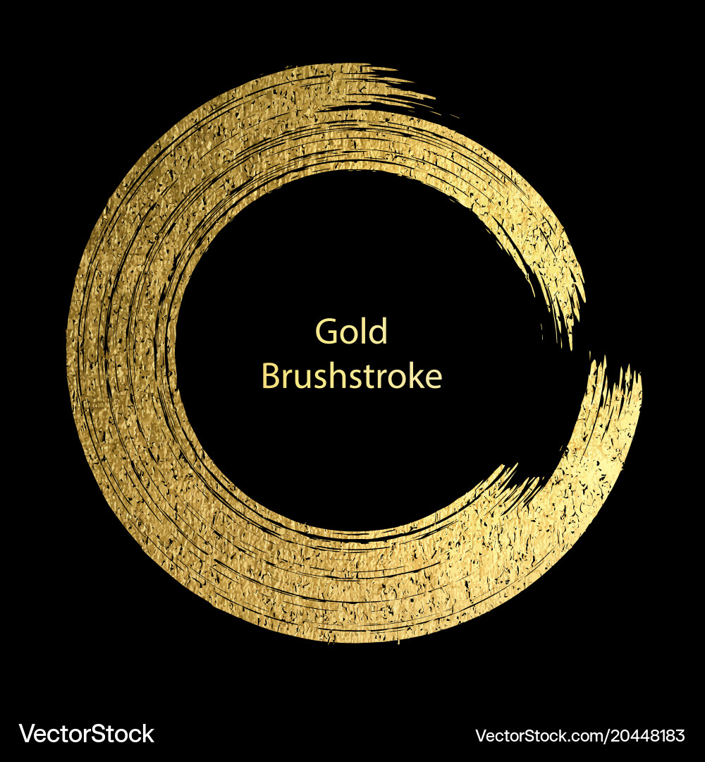 Gold round design templates for for poster Vector Image