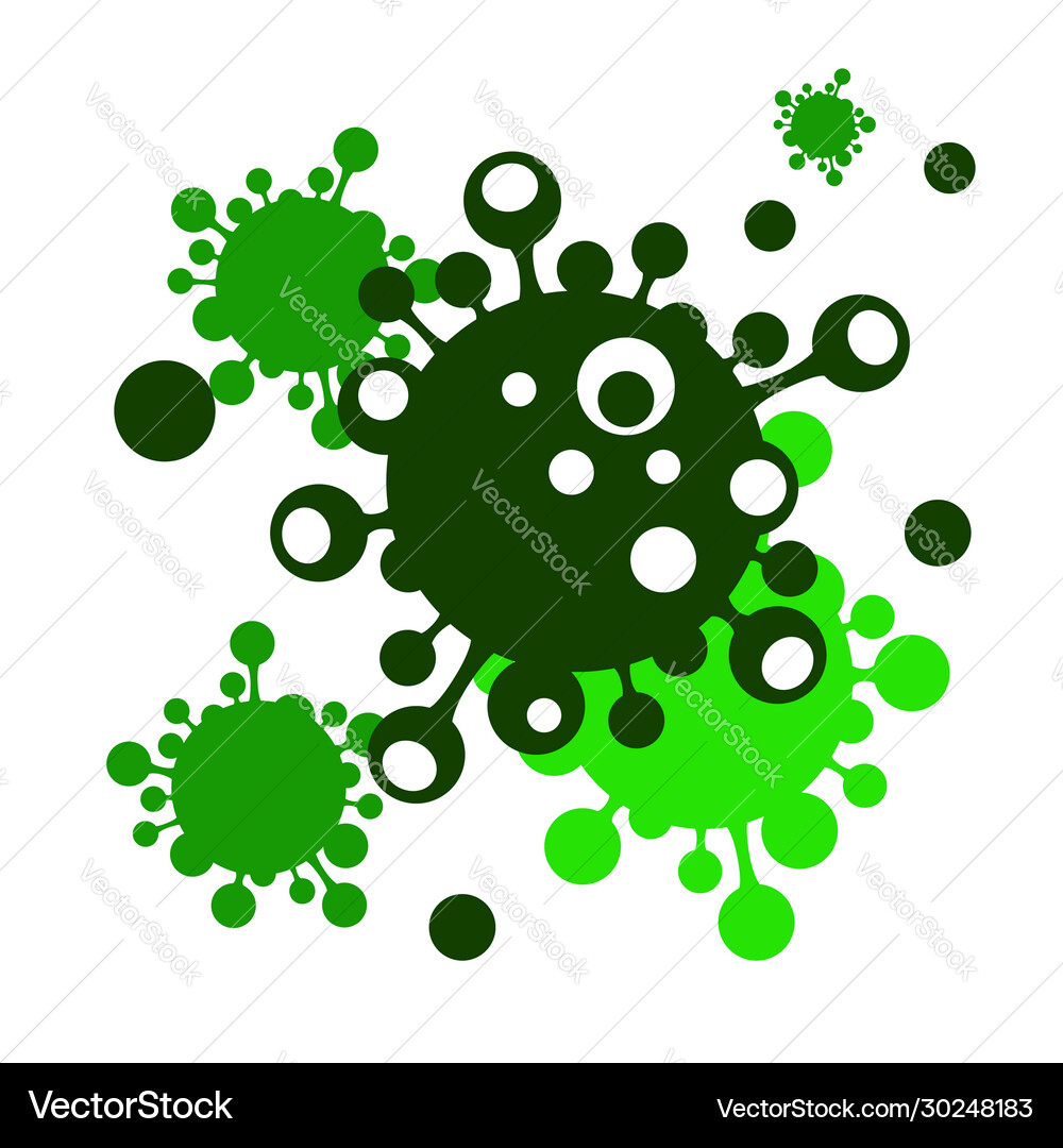Mers corona virus icon shape biological hazard Vector Image