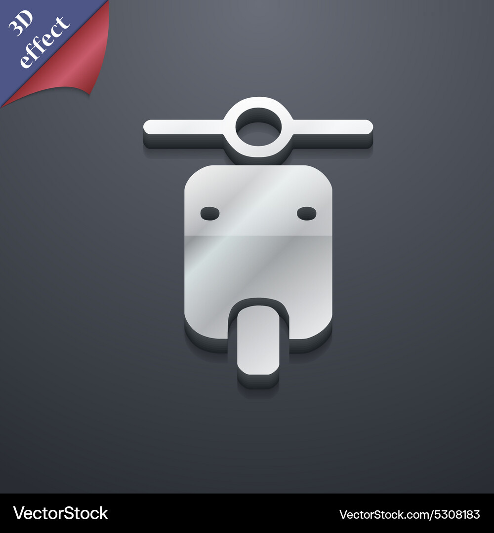 Motorcycle icon symbol 3d style trendy modern Vector Image