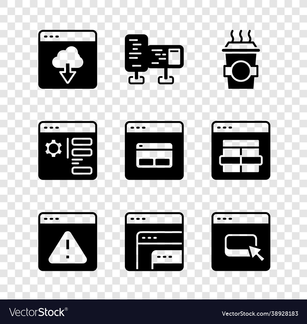 Set cloud technology data transfer computer Vector Image Set cloud technology data transfer computer Vector Image