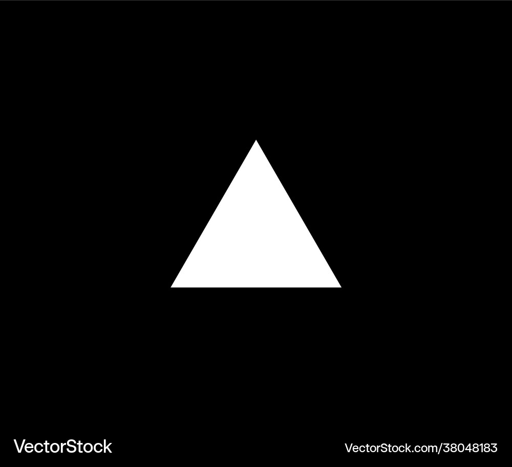 Triangle up arrow or pyramid line art icon Vector Image