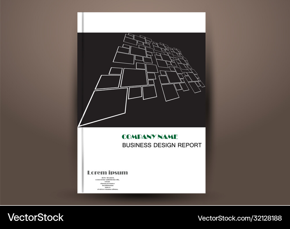 Business report cover abstract template Royalty Free Vector