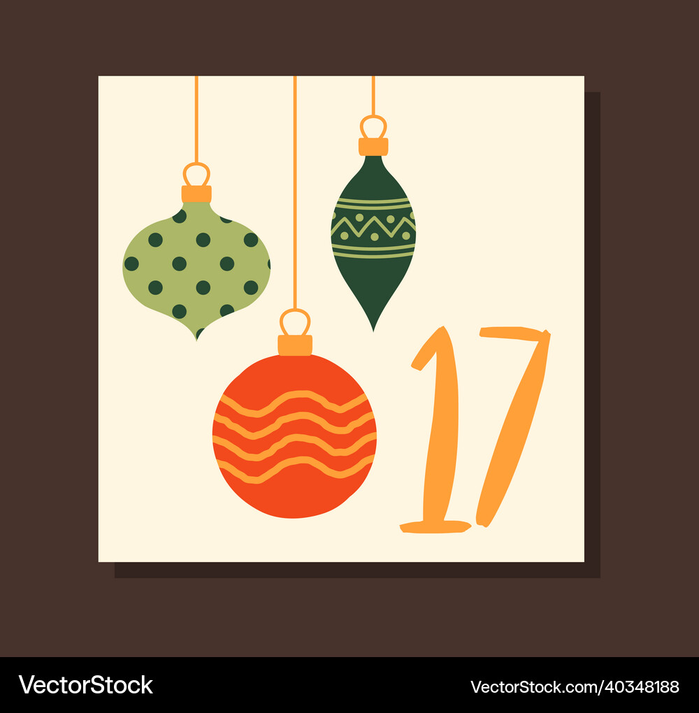 Cover for advent calendar Royalty Free Vector Image