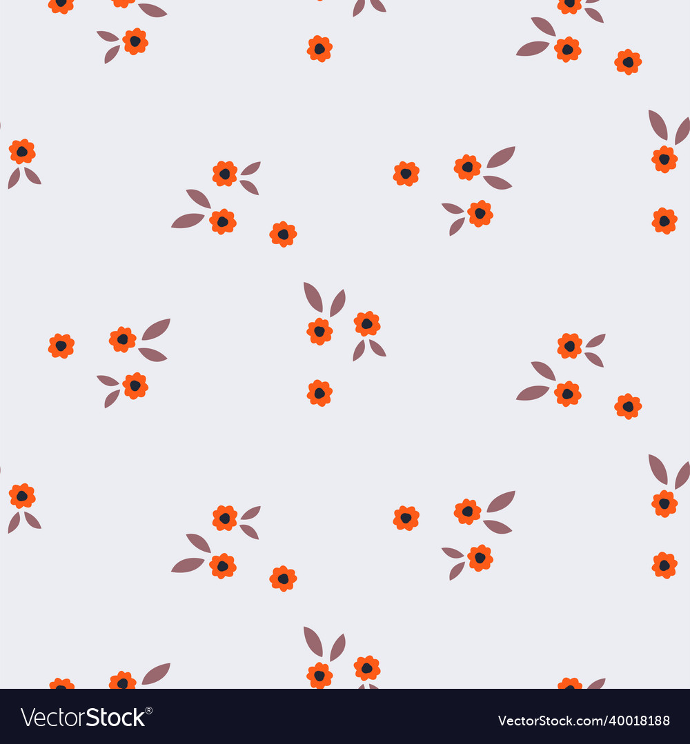 Cute tiny flowers simple seamless pattern surface Vector Image