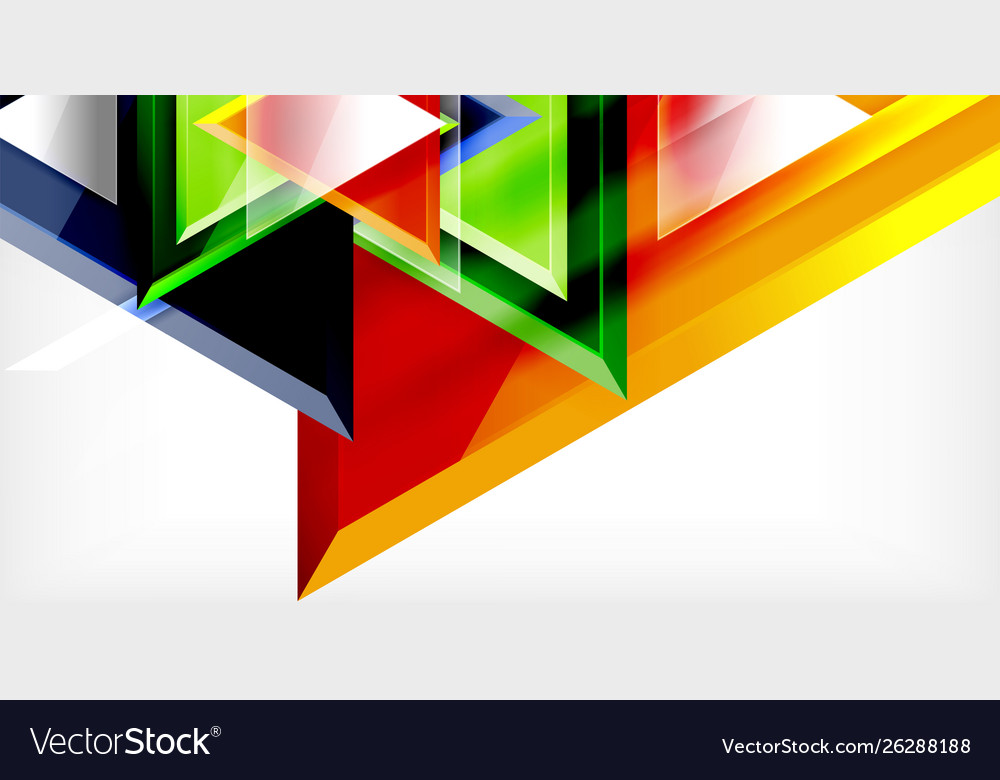 Dynamic triangle composition abstract background Vector Image