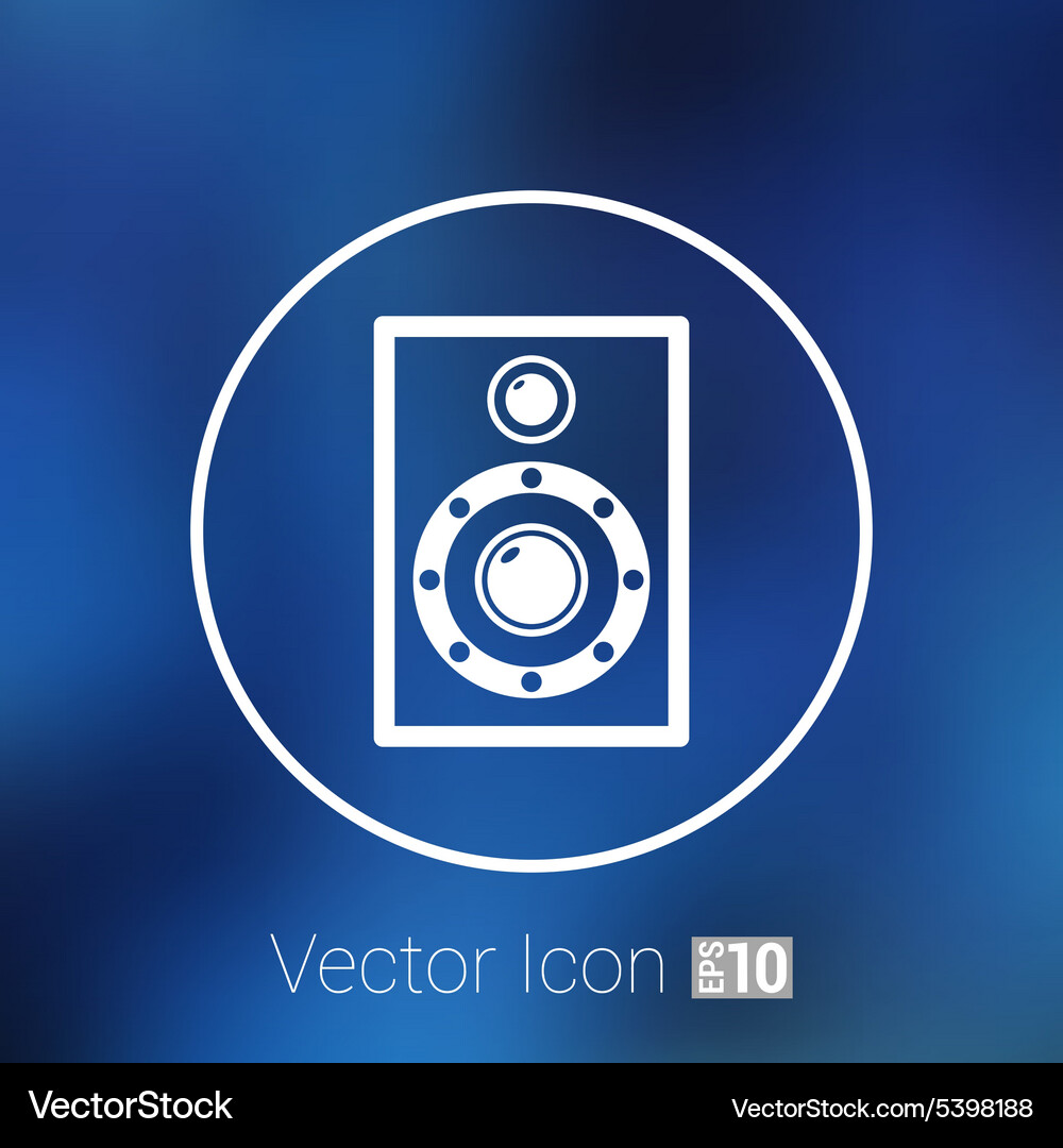 Icon audio speaker sound wave symbol Royalty Free Vector