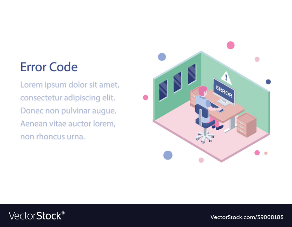 Web Error Code Royalty Free Vector Image VectorStock