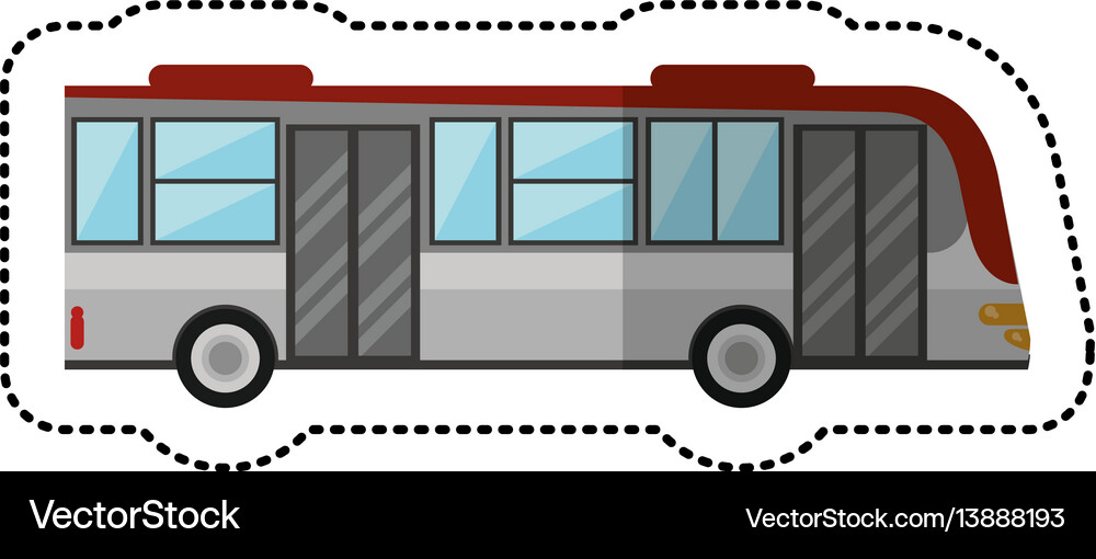 Bus public transport vehicle Royalty Free Vector Image