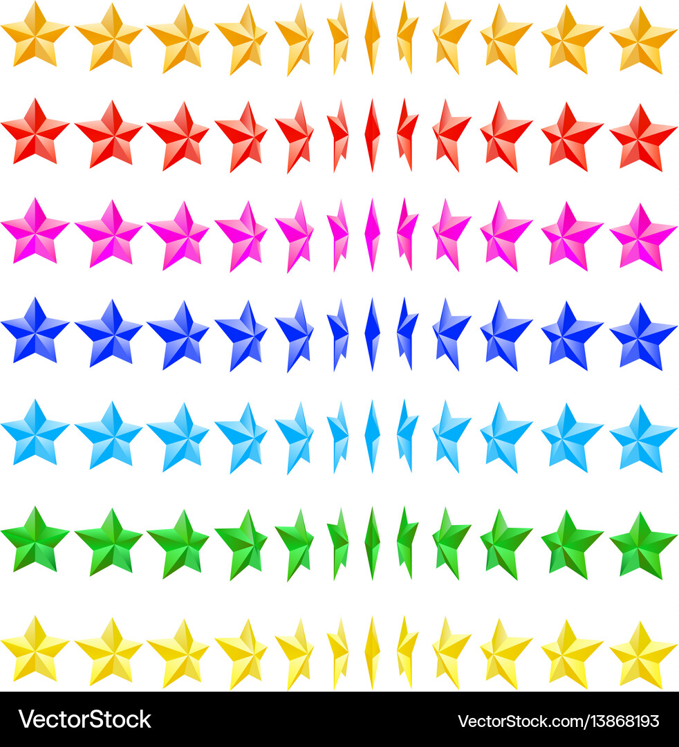 Collection of stars Royalty Free Vector Image - VectorStock