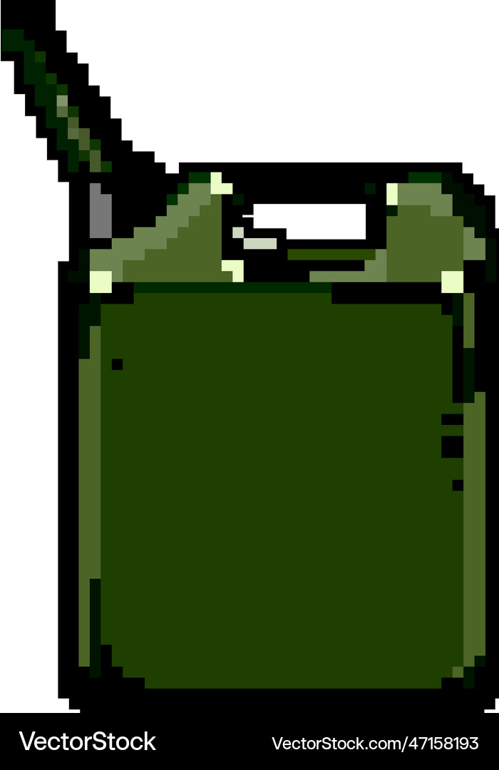 Gas fuel can game pixel art Royalty Free Vector Image