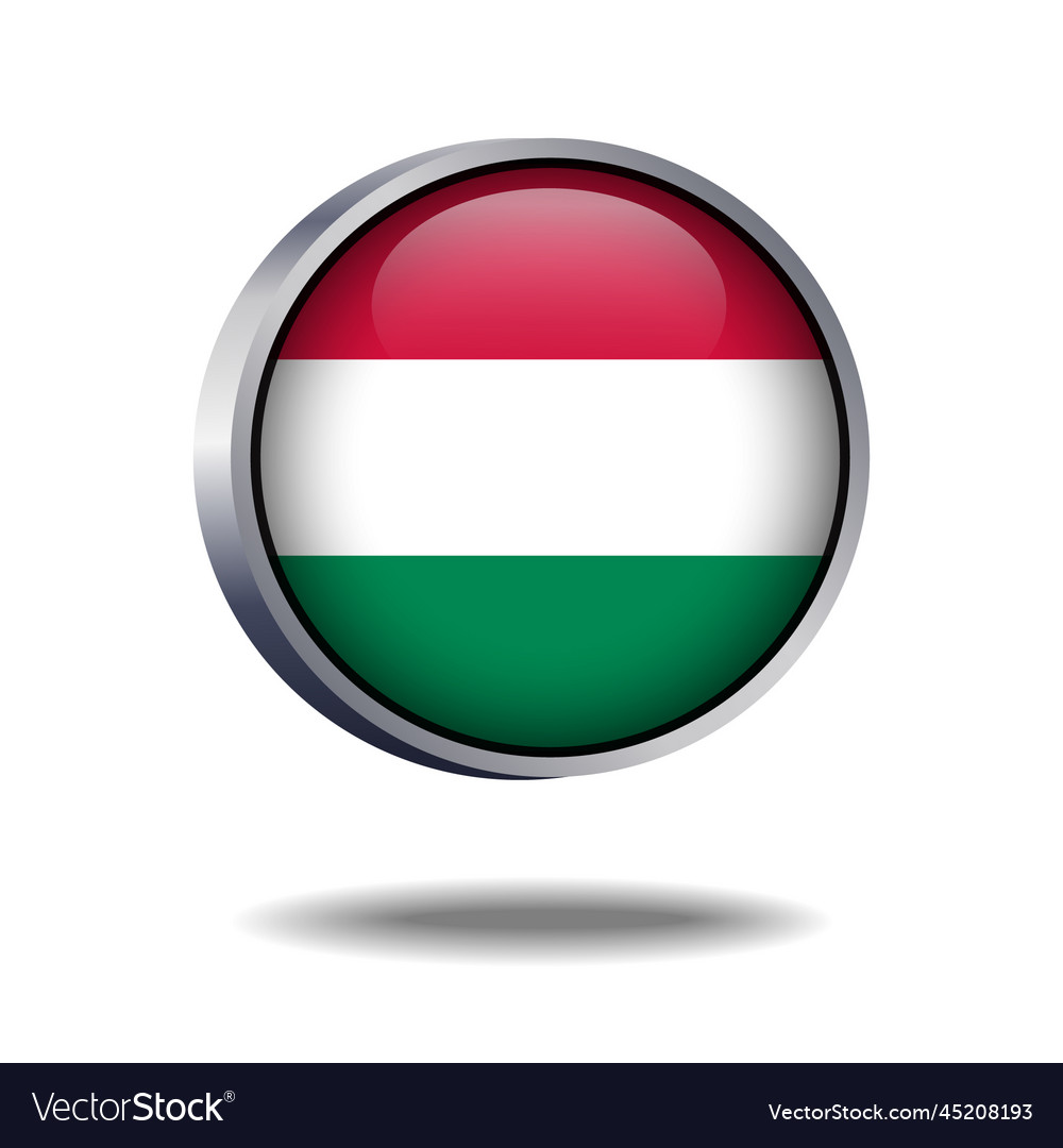 Hungary flag button Royalty Free Vector Image - VectorStock Hungary flag button Royalty Free Vector Image - VectorStock