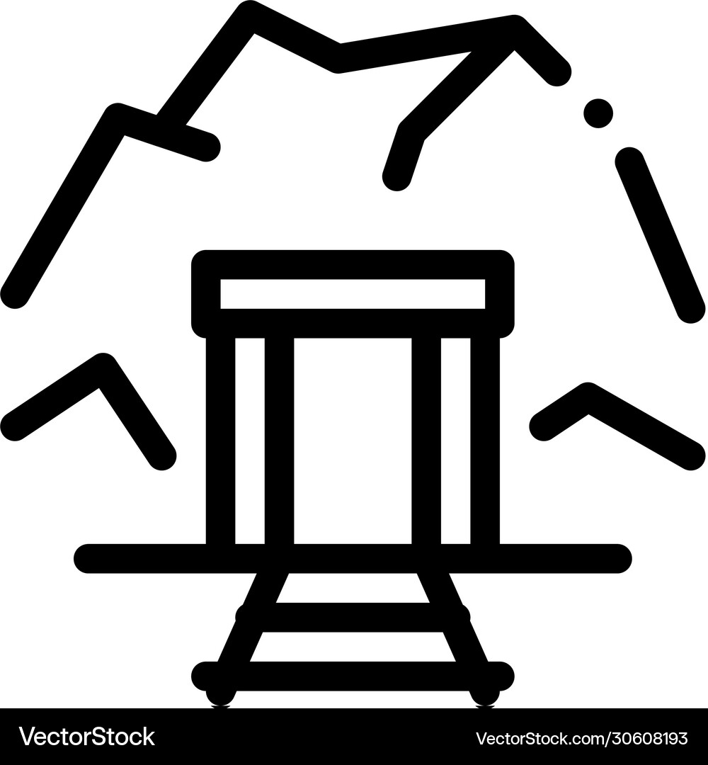 Mine entrance icon outline Royalty Free Vector Image