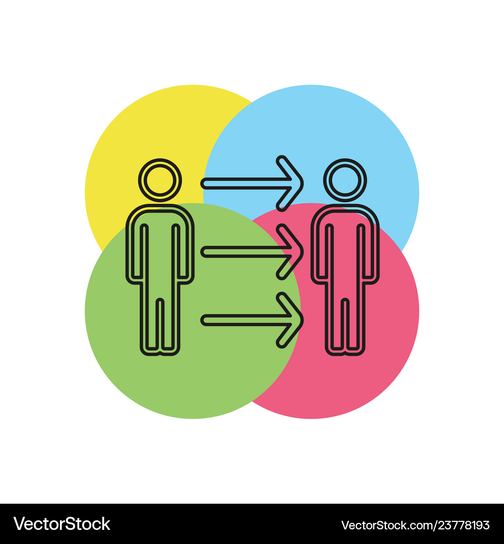 Referral concept trendy icon line colored Vector Image